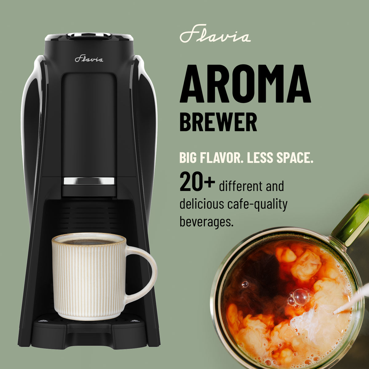 Flavia Aroma Brewer Bundle with 84 Freshpacks and 1 Merchandiser - Bla ...