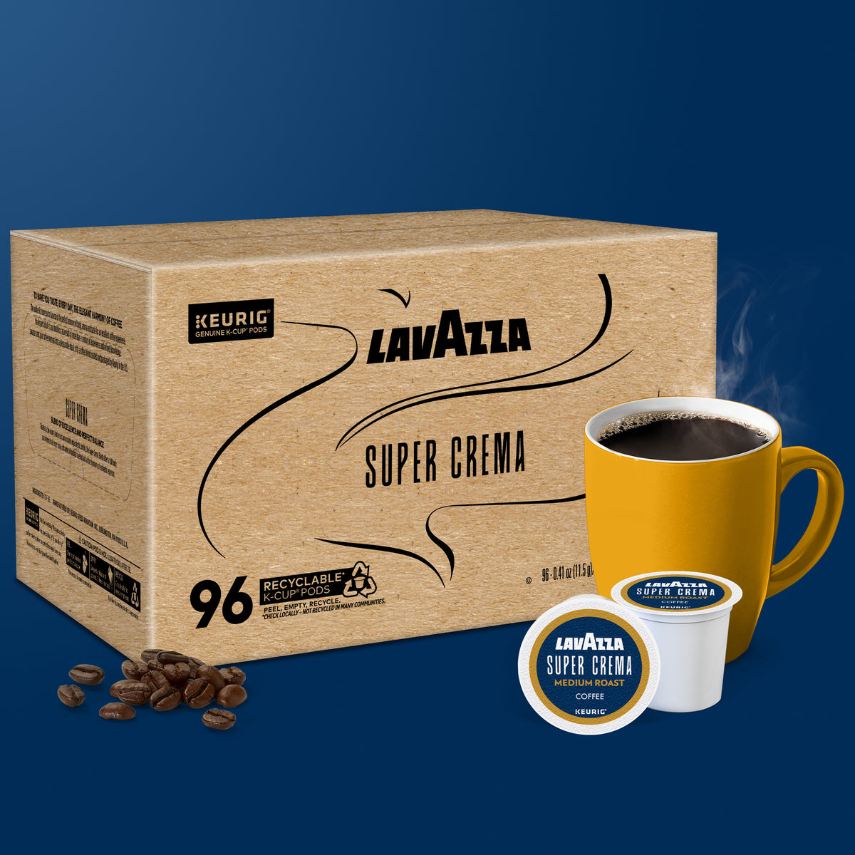 Lavazza Super Crema Single-Serve Coffee K-Cup® Pods for Keurig® Brewer ...