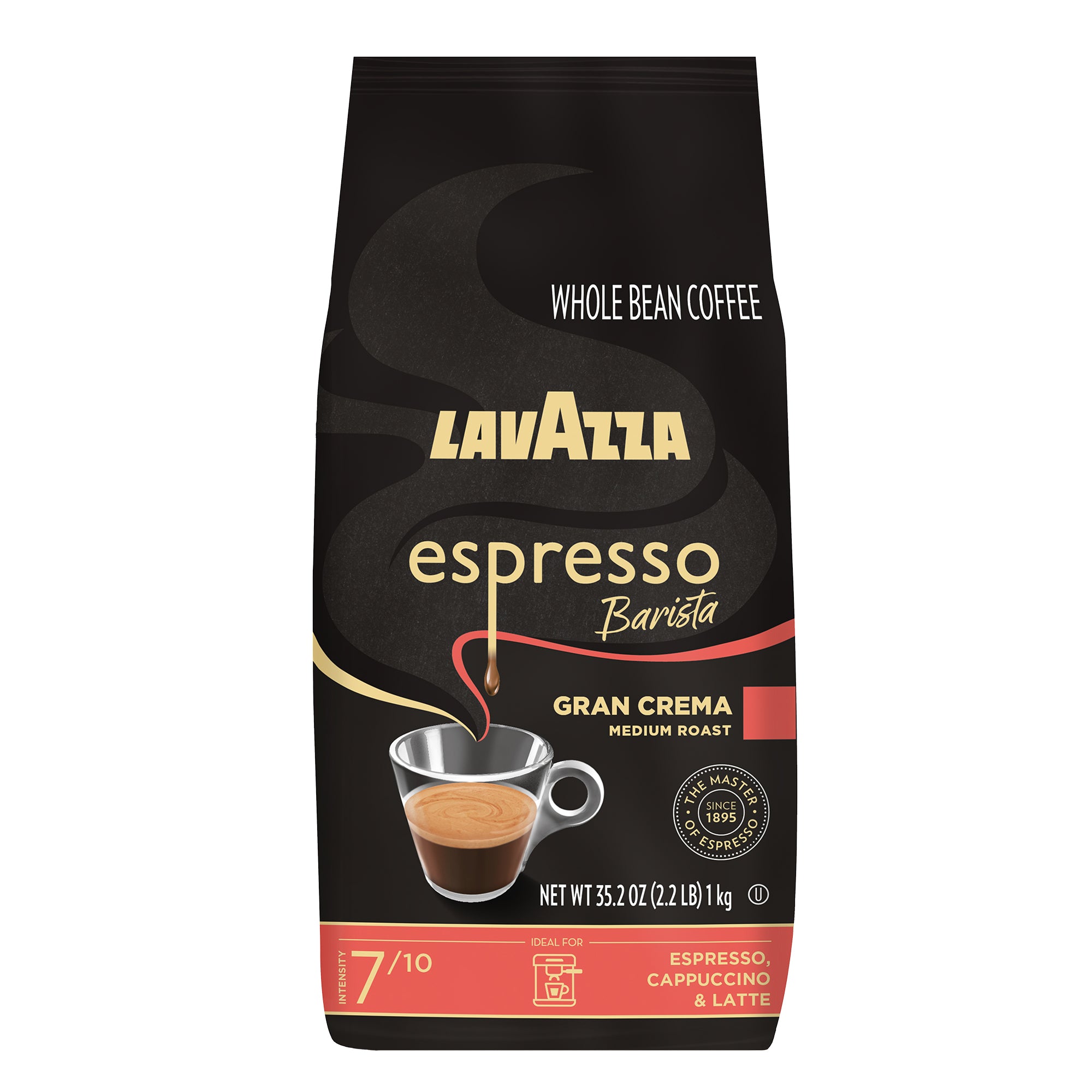 Lavazza Gran Espresso Whole Bean Coffee - 2.2lb Bag, Medium Roast With ...